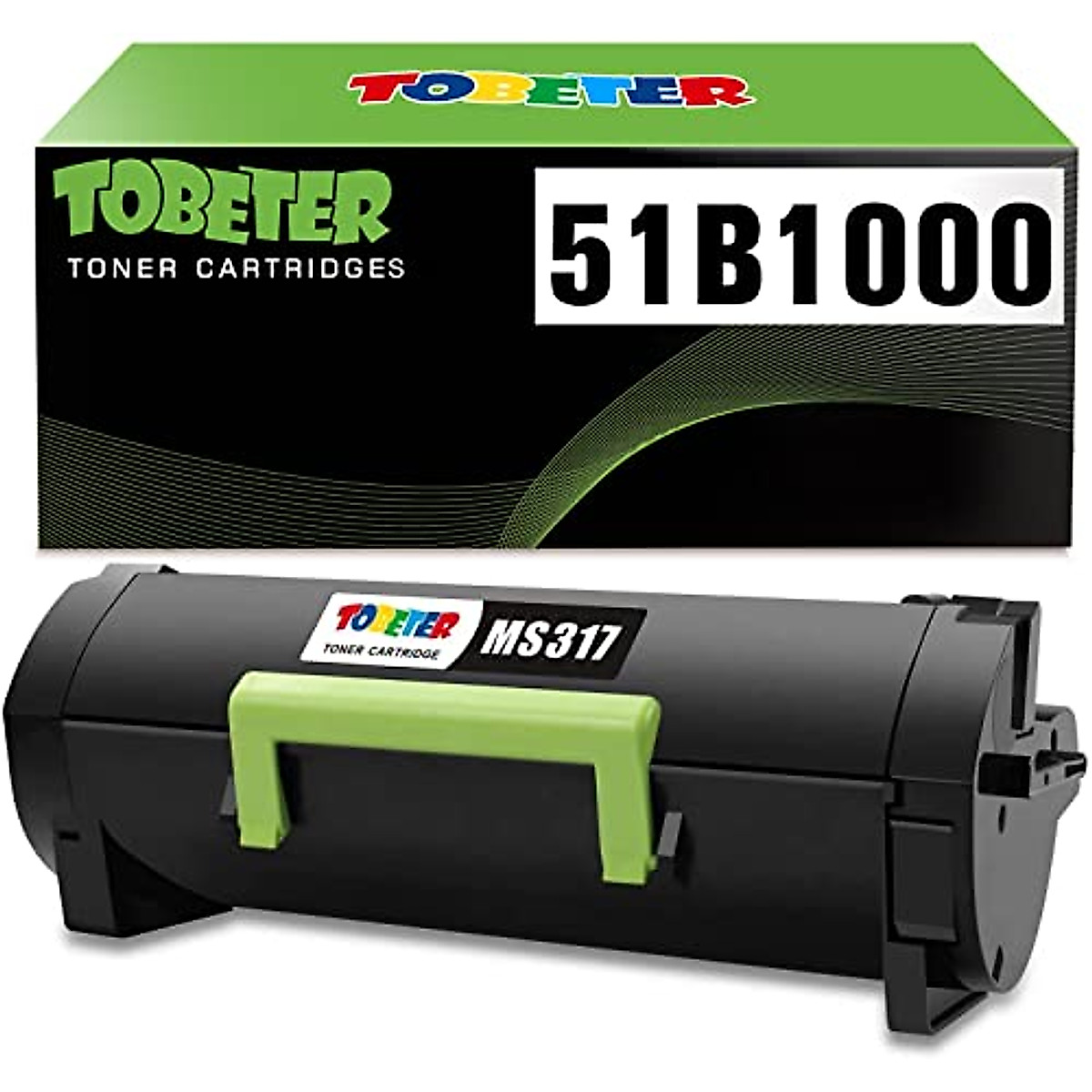 ToBeter MS317 Remanufactured Toner Cartridge Replacement for Lexmark 51B1000 for MS317 MS417 MS517 MS617 MX317 MX417 MX517 MX617 Printer (1 Pack)