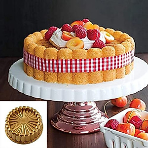 Koolouispoper Cake Mold Aluminium Kitchen Accessories Decoration Round Christmas Wedding Family 3D Cake Pan 24 * 7 * 2cm