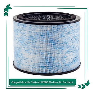 Asheviller AP200 Filter Replacement, Compatible with Instant® AP200 Air Purifier, H13 Grade True HEPA Filter and Activated Carbon Filter, Compare to F200 Filter,2 Pack