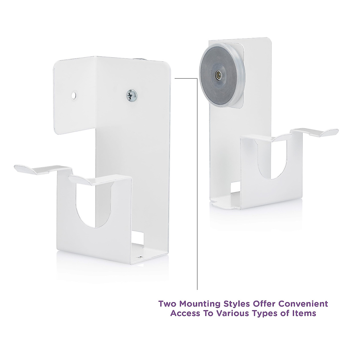 Carstens Barcode Scanner Mount, Magnetic Grip Barcode Scanner Holster, Steel, White