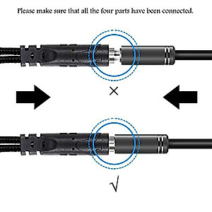 Headset and Microphone Splitter Cable for PC 3.5mm Jack Headphones Audio Adapter Convertors 3.5mm Female to 2 Dual 3.5mm Male for Computer Simultaneously Y Splitter