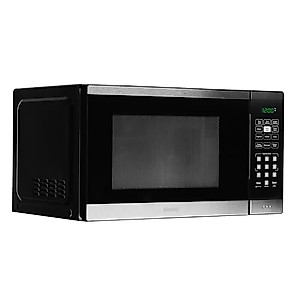 Danby DBMW0925BBS 0.9 cu. ft Countertop Microwave, Black and Stainless Steel