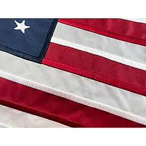 FRF FLAG American Boat Flag 12x18 Inch, Made in USA, Embroidered American Flag for ATV, 210D Nylon Golf Cart Flag, with 2 Brass Grommets