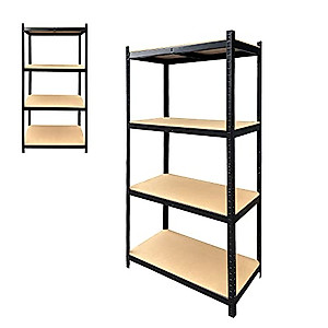 Qimu 4-Tier Storage Shelf Heavy Duty Storage Shelving Unit Garage Organization Storage Rack,Boltless Shelving Unit for Free Combination, 162(H) x 80(W) x 40(D) cm