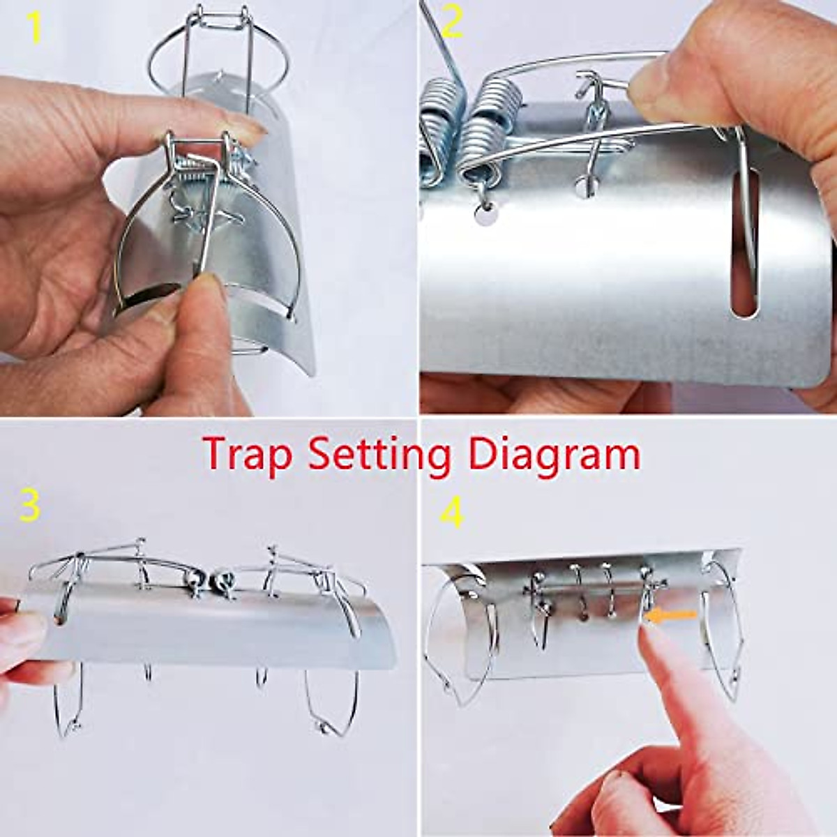 DSQSTMR Mole Traps That Work Gopher Squirrel Spring Best Rat Trap Outdoor Vole for Lawns Easy Reusable Smart Snare Trapping