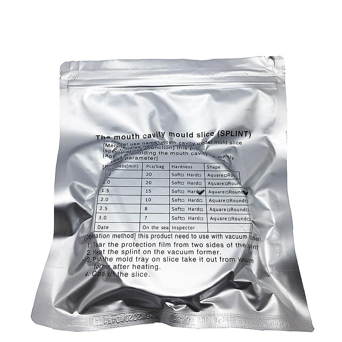TEPTOARCH Lab Orthodontic Splint Retainer Slice Vacuum Forming Sheet Round Hard/Soft 0.8/1.0/1.5mm Splint Thermoforming Material (1.0mm Hard)