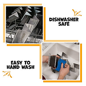 Nostalgia Taco Tuesday Stainless Steel 4-Piece Taco Holder Tray Set, Holds Up to 12 Shells, Dishwasher, Oven and Grill Safe, Use As Baking Rack