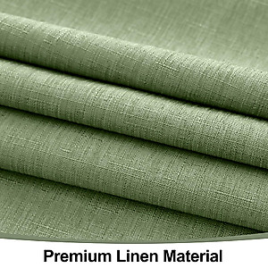 Smiry Rectangle Linen Tablecloth, Waterproof Spillproof Anti-Wrinkle Burlap Table Cloth, Washable Decorative Farmhouse Fabric Table Covers for Dining, Fall Parties, Banquets, 52x70 Inch, Sage Green