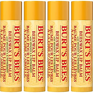 Burt’s Bees Christmas Gifts, 4 Lip Balm Stocking Stuffers Products, Beeswax Bounty Classic Set - Beeswax Moisturizing Lip Balm