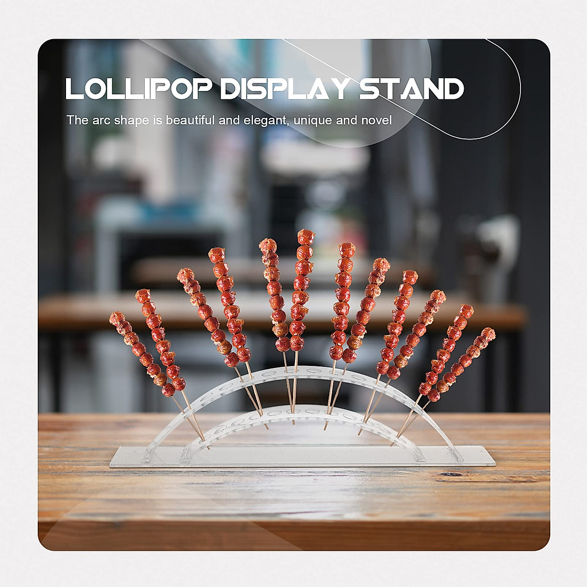 Yardwe Lollipop Display Stand Acrylic Lollipop Holder Arch Cake Pop Stand Candy Table Display for Weddings Baby Showers Birthday Party Halloween Christmas Transparent
