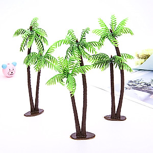 XHBTS 30 Pcs Coconut Palm Model Trees/Cake Topper - Charming Cupcake Topper Scenery Model Scenery Model for Cake Decorations or Building Model Landscape