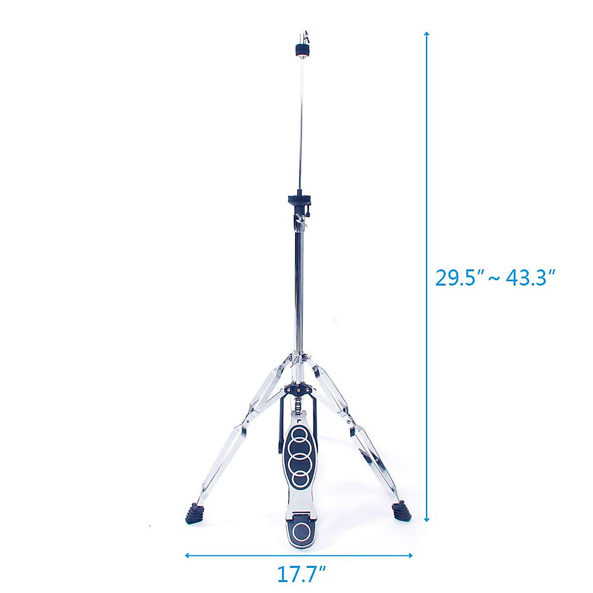 Professional Foldable Hi-Hat Stand,Control Style Drum Hi-Hat Cymbal Stand with Pedal (Cymbals not included)