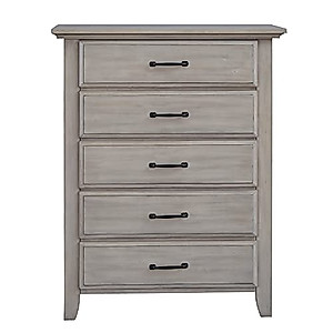 Soho Baby 44035930 Chandler Premium 5-Drawer Dresser Chest, Smooth Stone Wash Finish