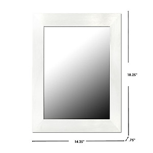 Home Basic DM47051 12" x 16" Wall Mirror, Black