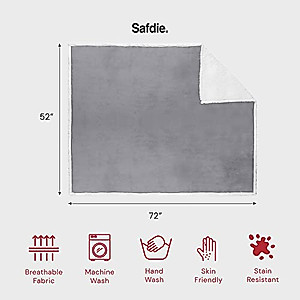 Premium Wearable Hooded Blanket for Adult Women and Men 71"x51" - Super Soft, Lightweight, Microplush, Cozy and Functional Throw Blanket (Silver)