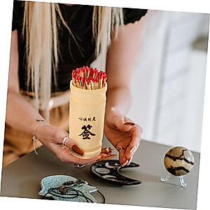 Gadpiparty 1 Set Chinese Fortune Sticks Kau Chim Sticks Chinese Fortune Telling Sticks with Bamboo Bucket and Book Buddhist Divination Props for Fortune Telling Games