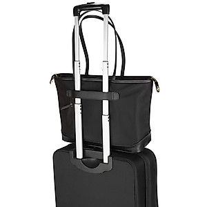 Targus Laptop Tote Bag for Women 15 Inch Water Resistant Lightweight Computer Laptop Bag Women Business Office Work Bag Briefcase Large Travel Handbag Shoulder Bag Stylish Laptop Bag, Black (TST599GL)