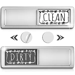 Dishwasher Magnet Clean Dirty Sign, Stylish Dirty Clean Dishwasher Magnet - Easy to Read Clean Dirty Magnet for Dishwasher, Strong Magnetic Dishwasher Clean Dirty Sign, Home Decor Kitchen Sign Magnets