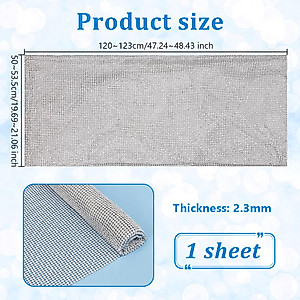 OLYCRAFT Metal Rhinestone Mesh Fabric 47x20 Inch Rhinestone Mesh Cloth Sparkling Rhinestone Ribbon Bling Rhinestone Diamond Ribbon Mesh Wrap Cuttable for Clothing Bag Making Party Decorations