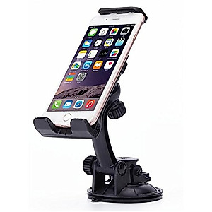 Xenda Car Mount Dash Windshield Holder Strong Grip Cradle Swivel Dock Suction Compatible with Samsung Galaxy Z Flip 3 5G - Galaxy Z Fold 2 - Galaxy Z Fold 3 5G, Black