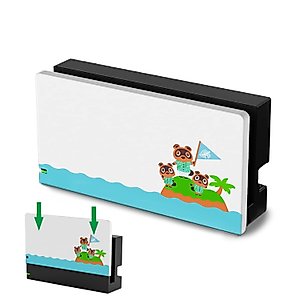 TIKOdirect Custom Faceplate Cover for Nintendo Switch Charging Dock, Hard PC Slim Shell Anti-Scratch [No Screwdriver Installation] for NS Docking Station, Animal Crossing