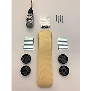 Maximum Velocity Pinewood Car Kit | Includes CNC'd Body, Speed Wheels, Speed Axles, Graphite & Steel Weight | Sports Car Derby Car Kit
