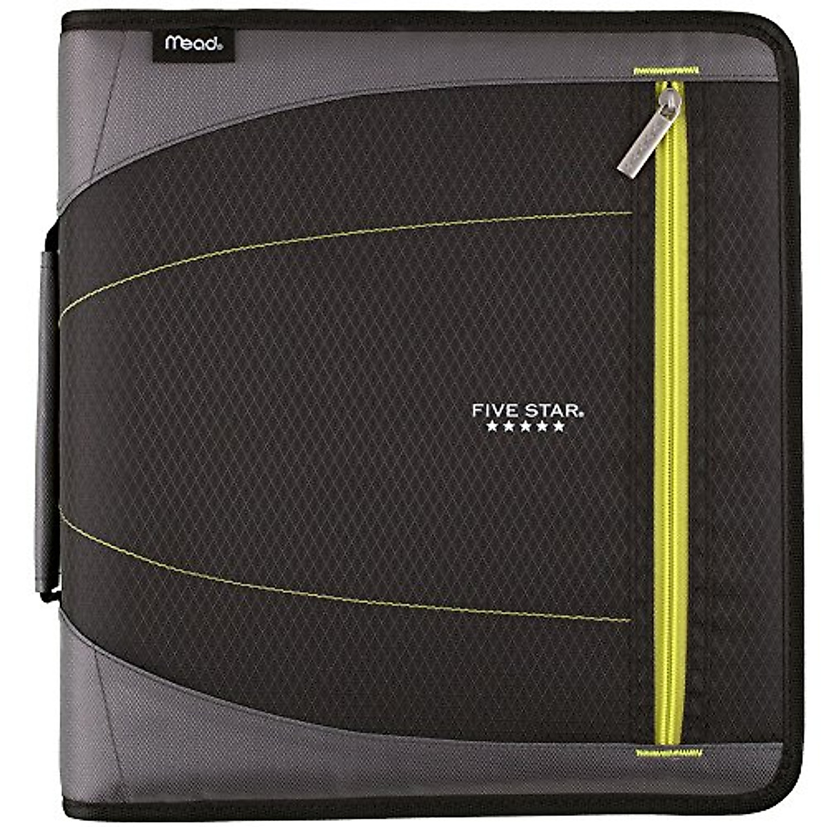 Five Star 2 Inch Zipper Binder, 3 Ring Binder, Removable File Folders, Durable, Black (73289)
