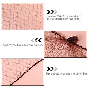 30Pcs Elastic Edge Mesh Invisible Hair Nets Hair Bun Holder for Ballet Dance (Blonde)