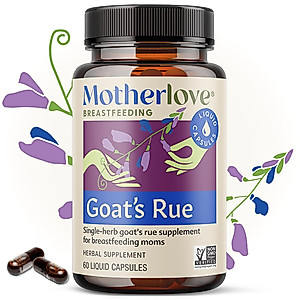 Motherlove Goat’s Rue (60 liquid caps) Lactation Supplement for Breast Tissue Development & Supporting Breast Milk Supply —Non-GMO, Organic Herbs, Vegan, Kosher, Soy-Free