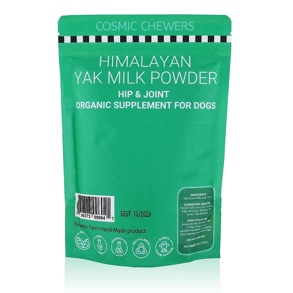 COSMIC CHEWERS | Yak Cheese Dog Food Topper | Boost Dog Agility Training & Muscle Recovery | Protein Powder for Dogs | Calcium-Rich 9oz Saving Pack