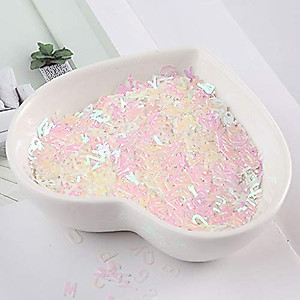 Alphabet Holographic Laser 26 English Letters Mixed Chunky Glitter for DIY Epoxy Resin Crafts Festival Letters Sequins