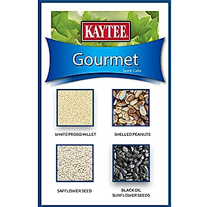 Kaytee Wild Bird Gourmet Seed Cake For Cardinals, Chickadees, Juncos, Titmice, Woodpeckers and More, 2 Pounds