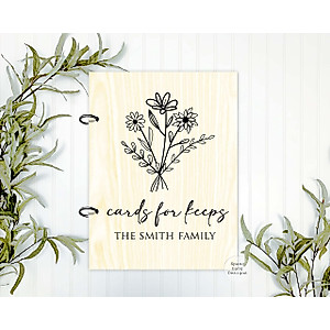 Birthday Card Keeper | Custom Storage for Greeting Cards | Personalized Gift for Grandma | Wooden Photo Album | Card Organization |Christmas