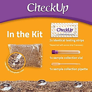 KIT4CAT CheckUp Kit at Home Wellness Test for Cats, Hydrophobic Litter for Urine Collection & Test Strips for Detection of Levels of Glucose, Protein, pH and Blood in Urine