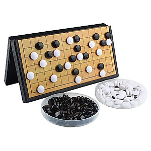 Larcele Folding Magnetic Go Game Set with Stones and Go Board for Travel CXWQ-01 (Small)