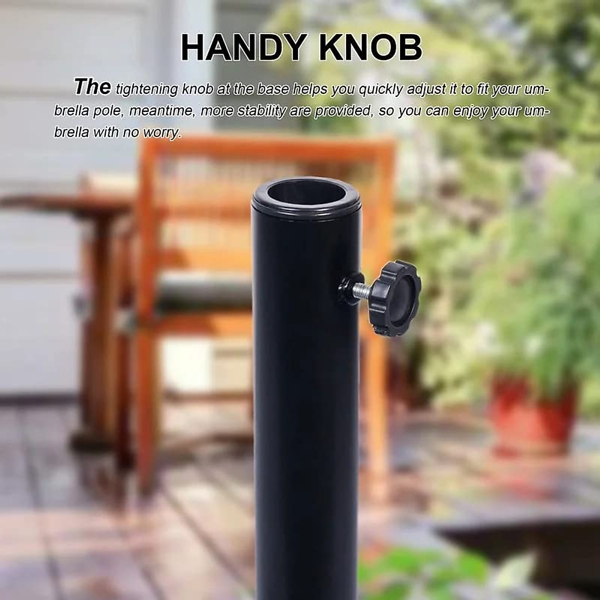 Sundale Outdoor Umbrella Stand 42lbs Heavy Duty Resin Square Umbrella Base,Black