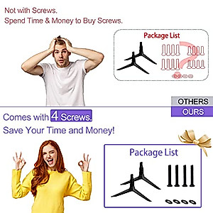 TV Base Stand for Vizio TV Legs Replacement, for Vizio 32 inch 40 inch 43 inch Smart TV, for Vizio D32H-C1 D32HN-E4 D32HN-E4 D40N-E3 D43FX-F4 D43N-E4 TV Base Stand for Vizio TV Stand with Screws