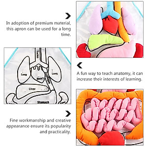 Mikikit 3D Organ Apron Organ Apron: 1 Set Versatile Apron Kindergarten Teaching Anatomy Apron Human Body Organs Awareness Educational Toy Human Internal Organs Teaching Equipment