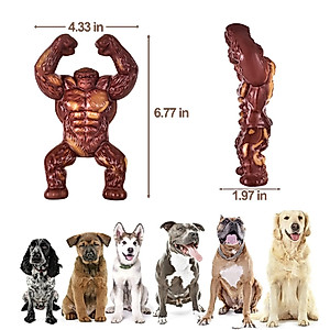 ulafbwur Dog Toys for Aggressive Chewers, Dog Chew Toy, Chewing Toy for Dogs, Realistic Gorilla Shape Chew Toy for Dogs, Durable Nylon Bite-Resistant Teeth Grinding Pet Supplies Red