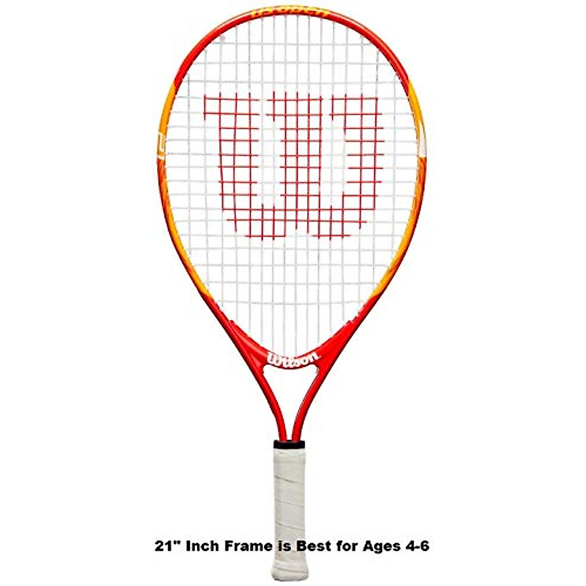Generic Wilson US Open 21 Junior Tennis Racquet Bundled with a Red/White Wilson Advantage II Tennis Bag (Perfect for Beginner Players Age 5-6) Red/White Bag 21 Inch Racquet