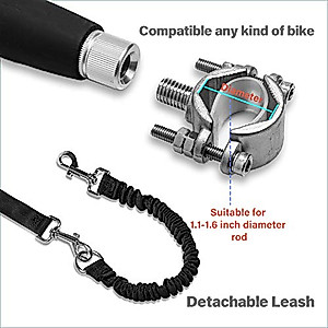 Unicam Retractable Bicycle Dog Leash, Hands Free Bike Leash for Pet Dogs, Safety Dog Bike Leash Fit for Outdoor Exercise, Dog Walking Essentials, Easy to be Installation and Removal.