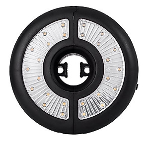 Patio Umbrella Lights Battery Operated, 3-Ways Switch, ZHONGXIN Warm White LEDs-Dual Up & Down Directional Lighting, Umbrella Pole Light for Patio Umbrellas, Camping Tents or Outdoor Use …