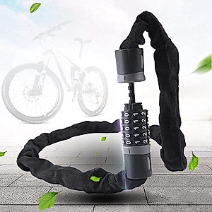 Bicycle Locks Heavy Duty Anti Theft Bike Lock Outdoors Bike Lock,Bike Lock Password Bike Digital Chain Lock Security Outdoor Anti-Theft Lock Motorcycle Cycling Bike Accessories (Size : 0.9m)