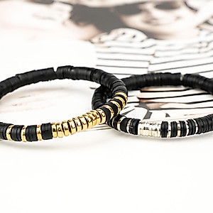 Gionlion 3000 Pcs Clay Beads Bracelets for Women, Bracelet Making kit Golden Beads for Jewelry Making, Charms Bracelet Kit DIY Arts and Crafts Birthday Gifts Preppy