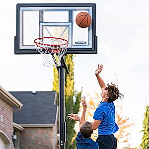Lifetime 1084 Height Adjustable In Ground Basketball System, 50 Inch Shatterproof Backboard