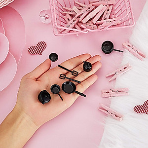 20 Pcs Dollhouse Miniature Cooking Set Miniature Pots and Pans 1/12 Scale Miniature Metal Stovetop Cookware for Mini Dollhouse Kitchen, Dollhouse Decoration Accessories for Party Supplies Pretend Play