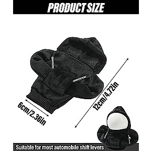 Zlirfy Universal Fit Automotive Gear Shifter Knob Cover,Shift Cover for Car,Fashionable Sweater Design Car Gear Shift Cover,Manual Auto Shift Boot Cover,Car Interior Decor Accessories(Black)