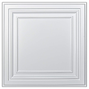 Art3d PVC Ceiling Tiles, 2'x2' Plastic Sheet in White (12-Pack)