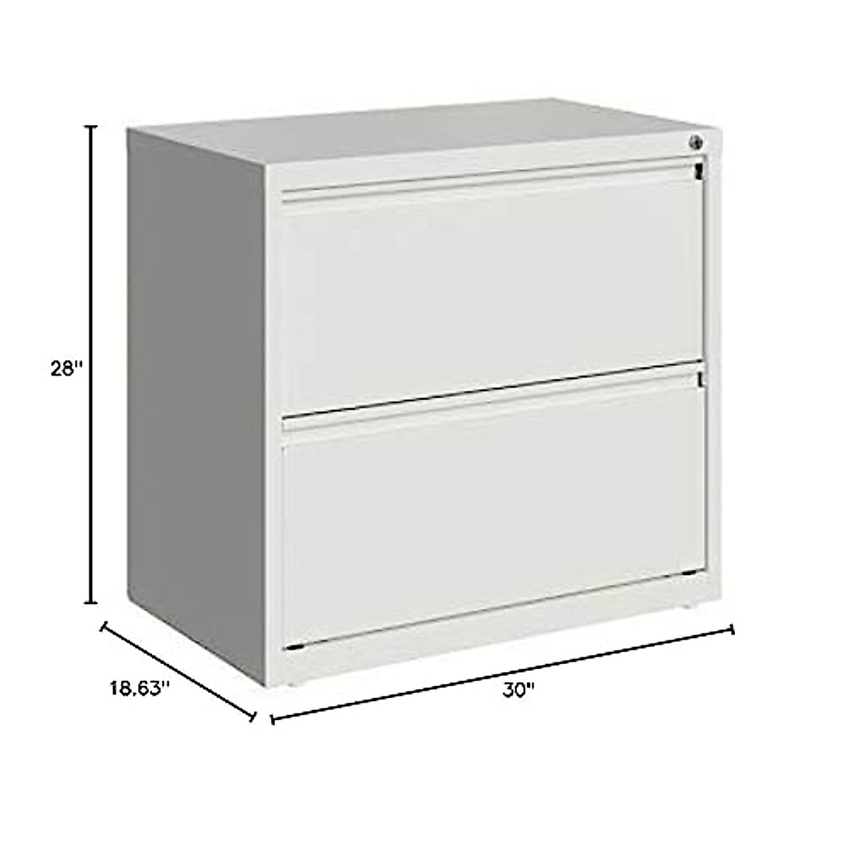 Hirsh 30-in Wide HL10000 Series 2 Drawer Metal Lateral File Cabinet White