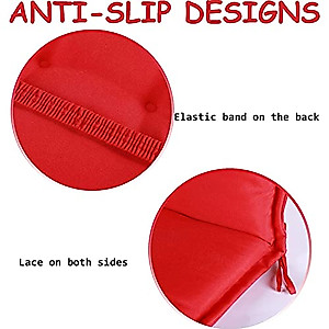 FYBOOR High Back Chair Cushions, Rocking Chair Cushion Outdoor, Indoor Back and Seat Cushion with Ties, Patio Recliner Cushions for Adirondack, Sun Lounger Chair Pads 120X50cm,Burgundy,Set of 4